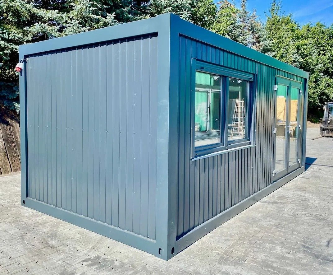 Container bureau aménagé 18 m² – Occasion reconditionnée - containerscie